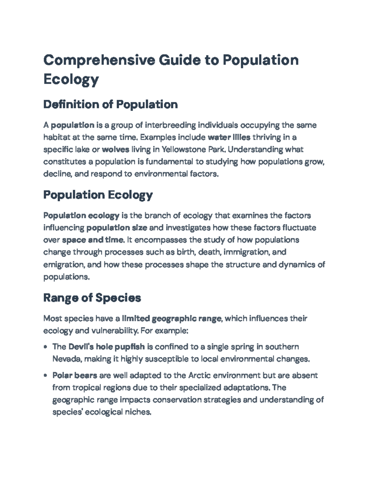 Comprehensive Guide to Population Ecology: Key Concepts & Dynamics ...