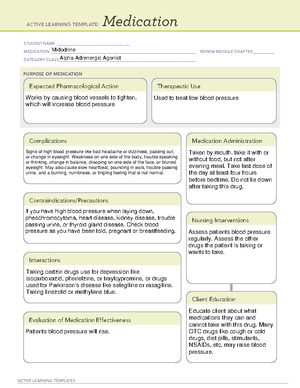 Donepezil - Medication Template for NCLEX based medication - ACTIVE ...