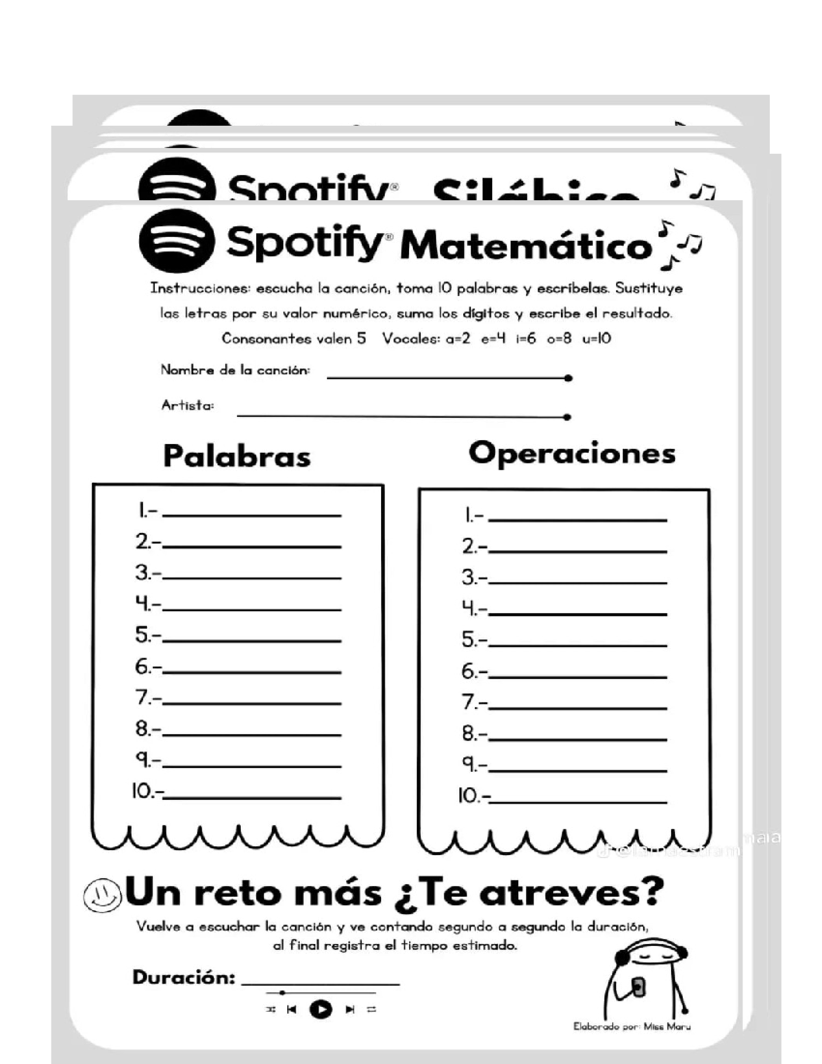 Actividad de Spotify - UNA CLASE PARA LA COMPRENSIÓN DEL MATH - Studocu