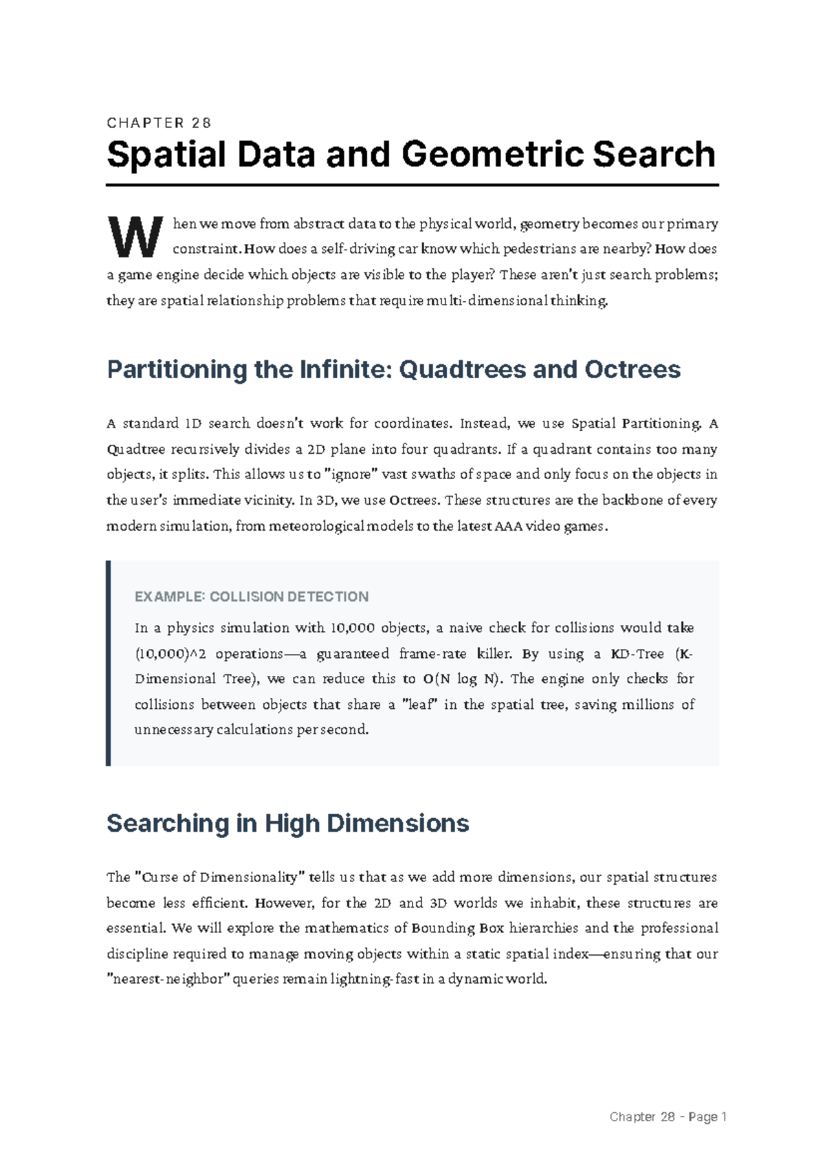 CHAPTER 28: Spatial Data & Geometric Search Techniques - Studocu
