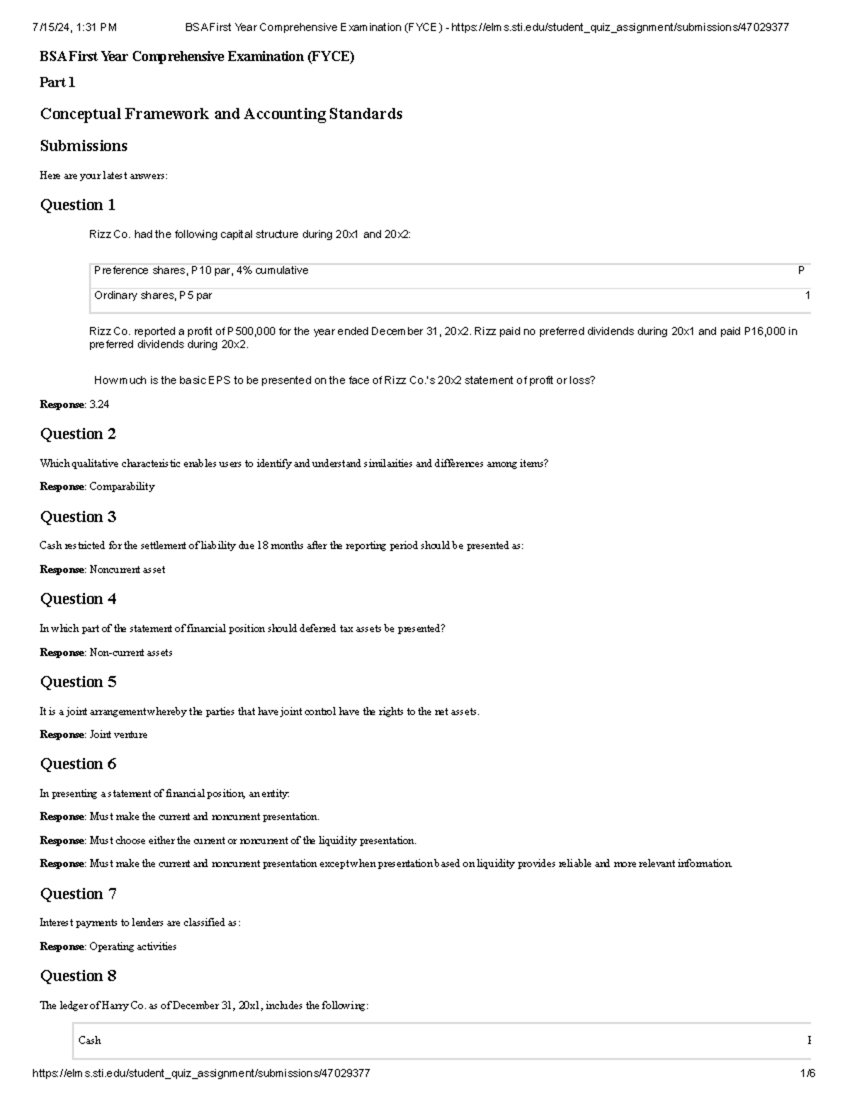 BSA-FYCE - Comprehensive Exam Review for Accounting Standards - Studocu