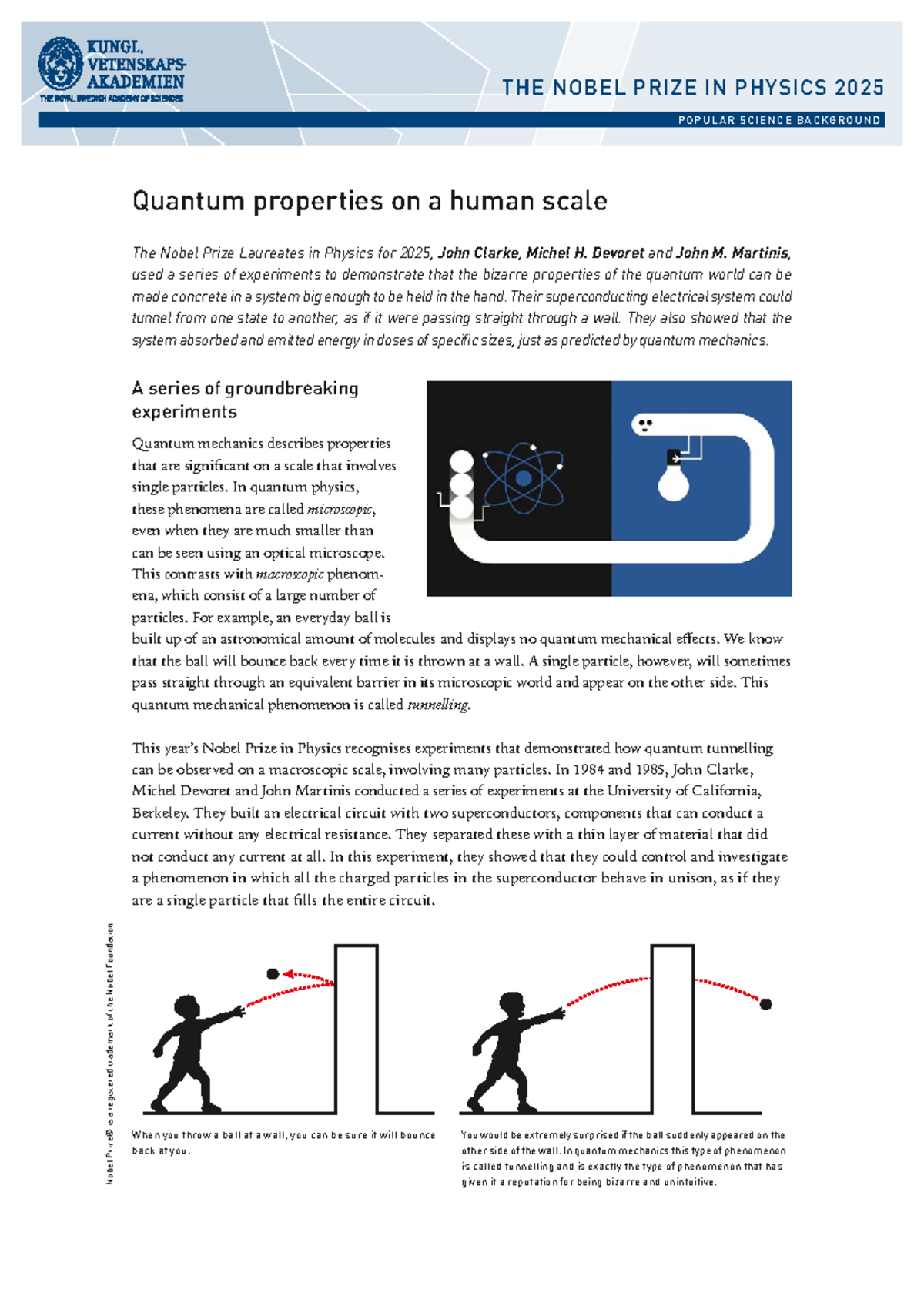 Nobel Prize in Physics 2025: Quantum Tunneling Explained - Studocu