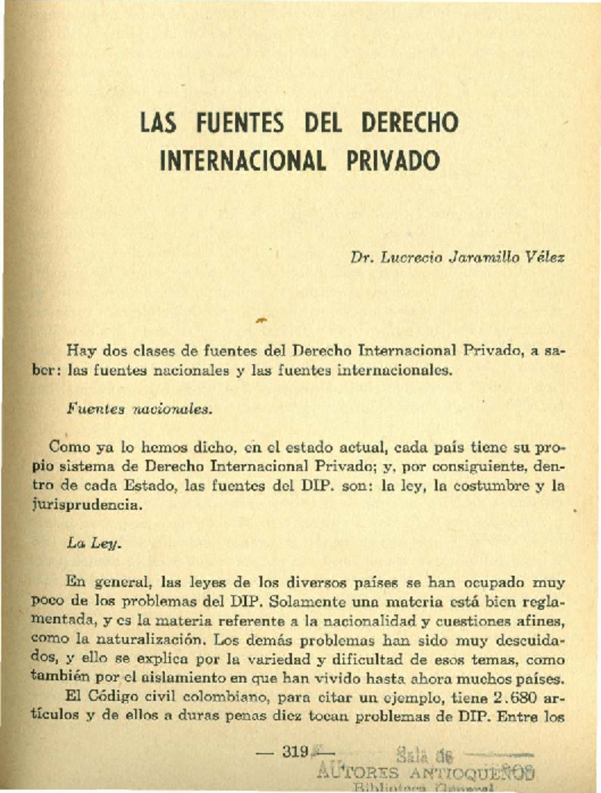 Fuentes del Derecho Internacional Privado (DIP) - Dr. Lucrecio ...
