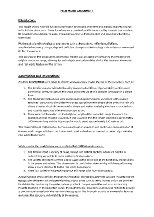11 Mathematical Methods FA1 PSMT - - Studocu