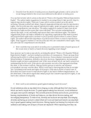 [Solved] For this assignment you will choose a contemporary social ...