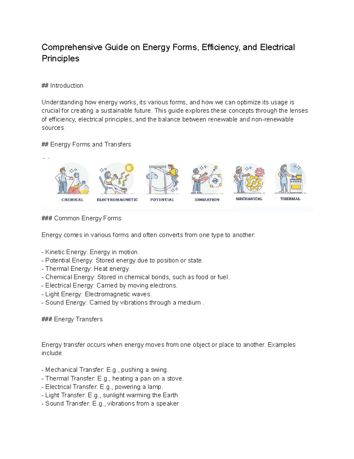 Energy Efficiency, Electrical Principles, and Nervous System Overview ...