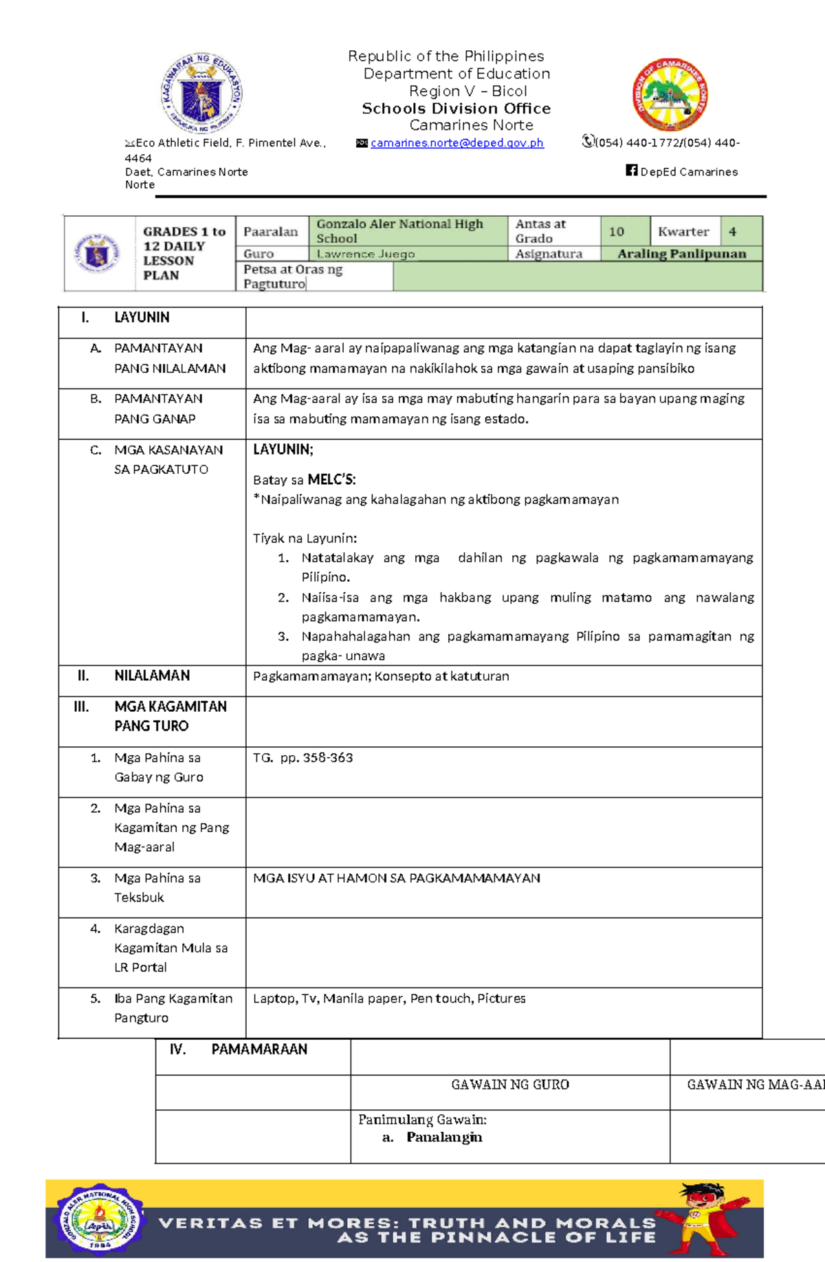 Lawrence dlp day2 - Can help student to make his work easy - Department of Education Region V ...