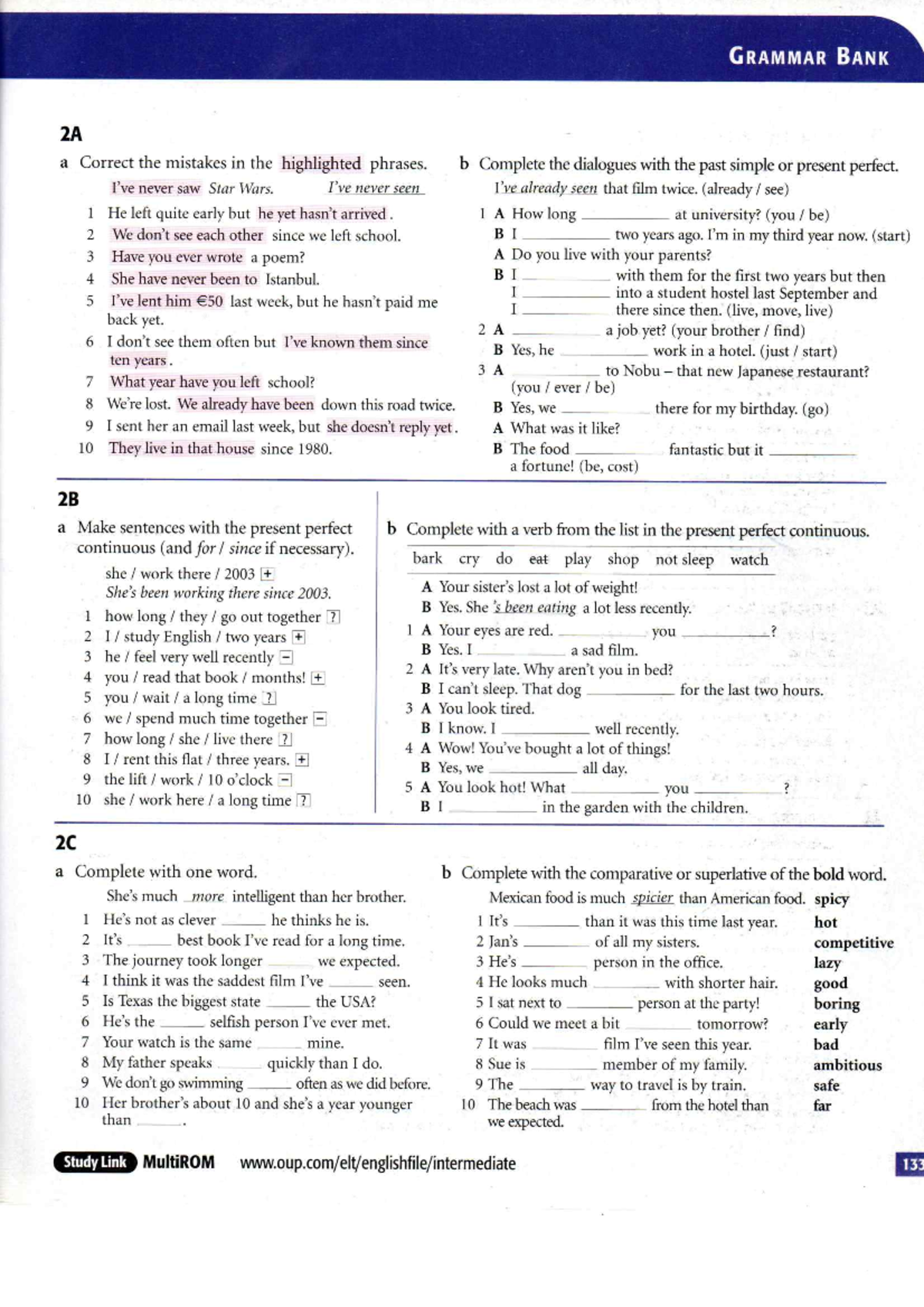 Grammar Exercises: Unit 2 Practice and Exercises - Studocu