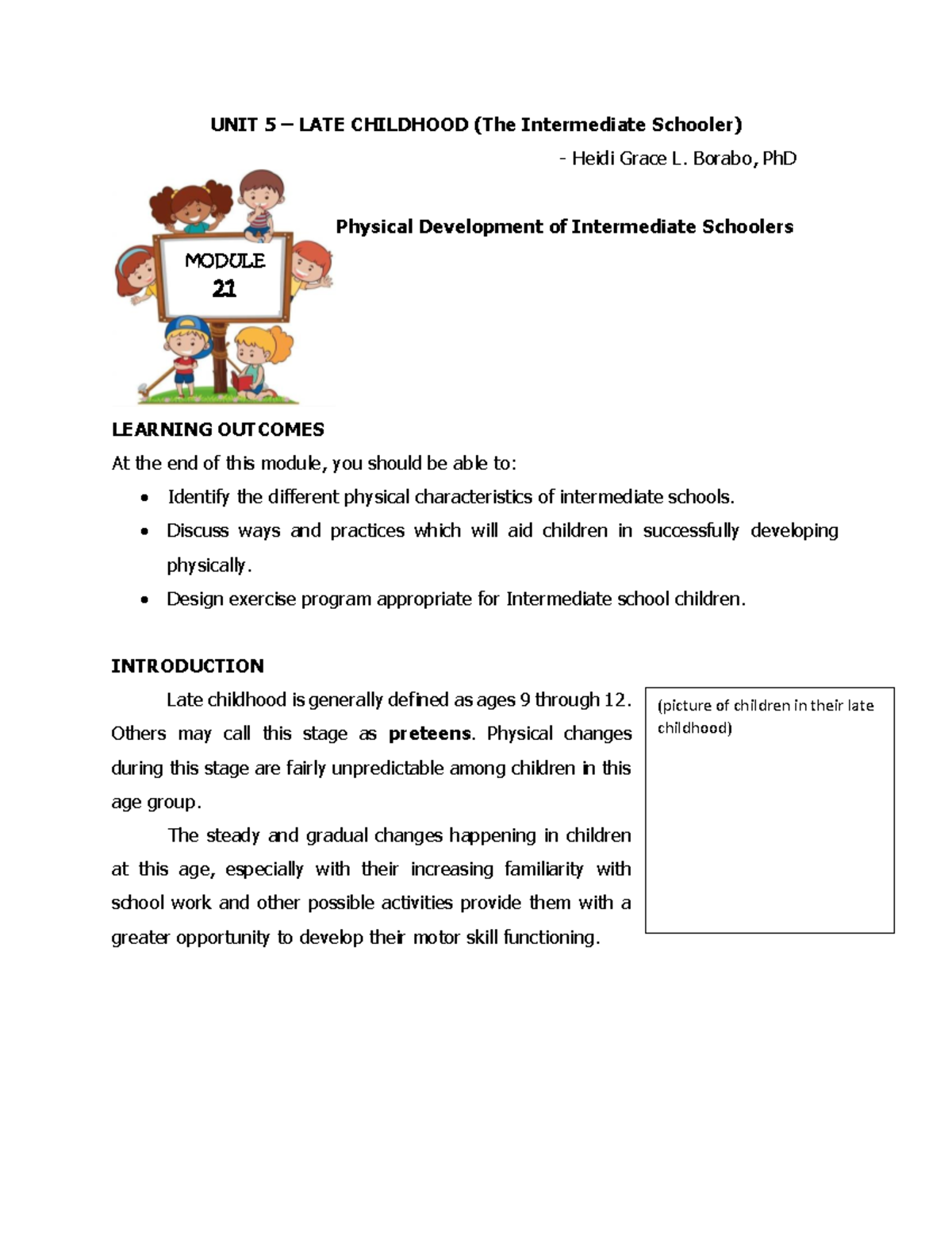 Child Development and Learning Principles: Late Childhood Insights 247 298 - Studocu