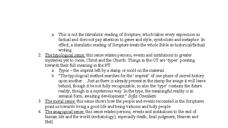 Typological Interpretations in Scripture: A Study Guide (Course Code ...