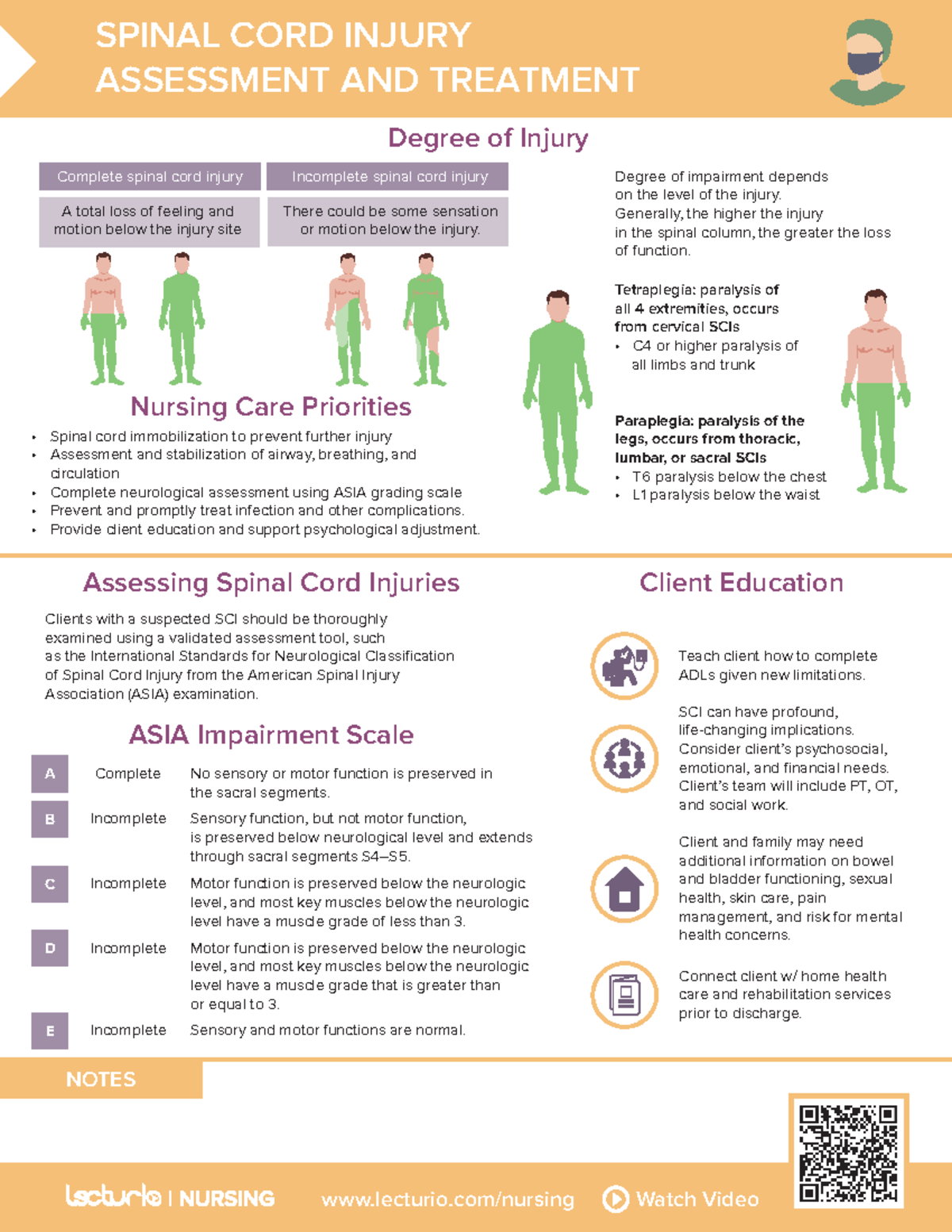 Nursing CS Spinal Cord Injury Assessment & Treatment Notes-3 - Studocu