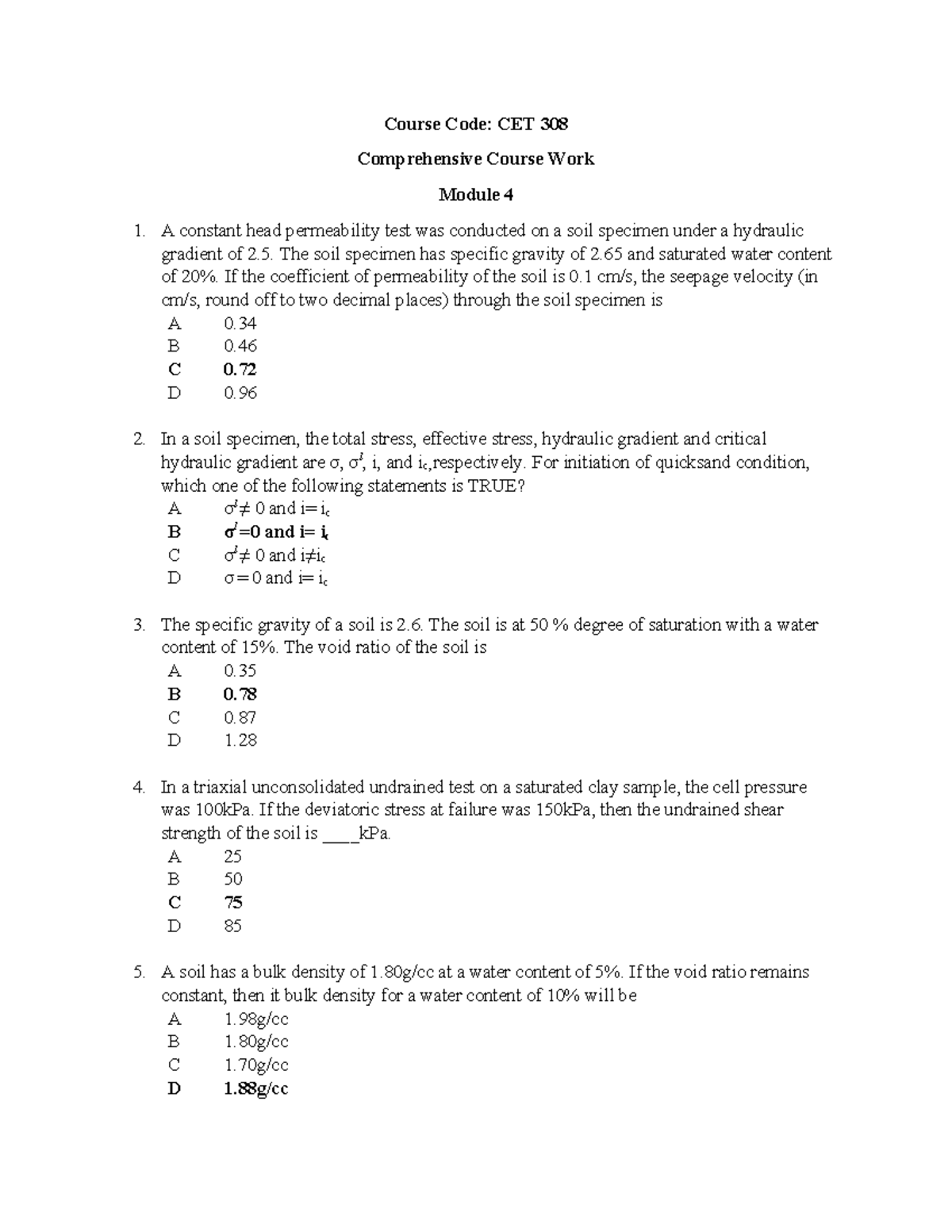 4 Comprehensive course work - Module 4 - Course Code: CET 308 ...