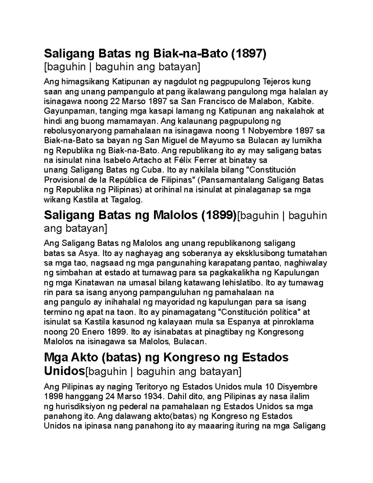 Saligang Batas ng Pilipinas: Kasaysayan at Mga Pagbabago - Studocu