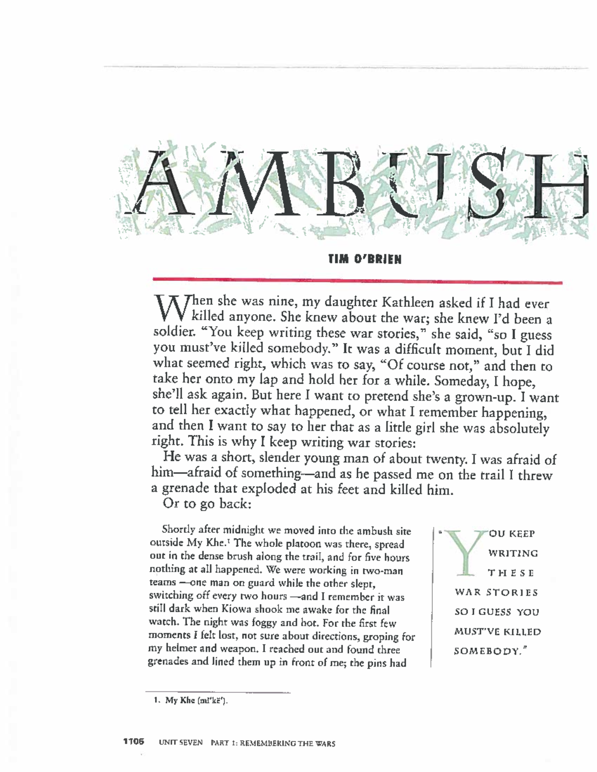 War Violence: Ambush - TIM 1106 Final Exam Notes - Studocu