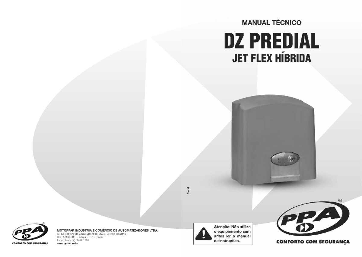 Manual Técnico DZ PREDIAL JET FLEX: Instruções de Instalação e ...