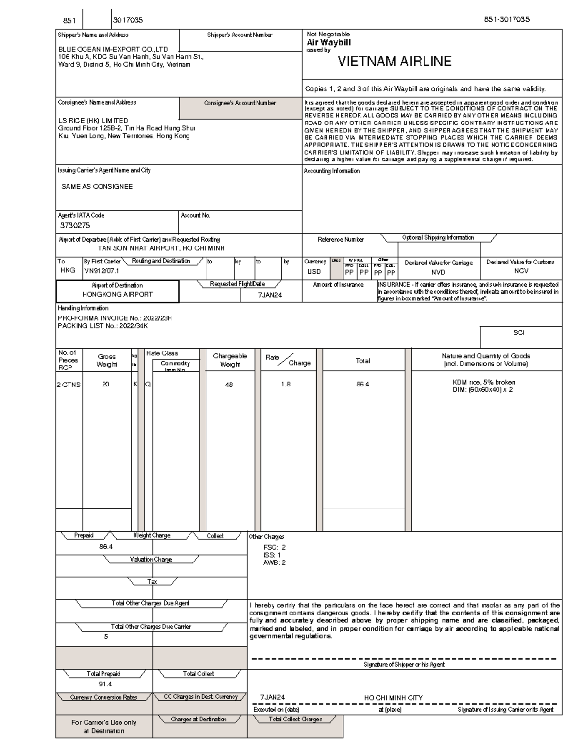 Ex-AWB - gds - Copies 1, 2 and 3 of this Air Waybill are originals and ...