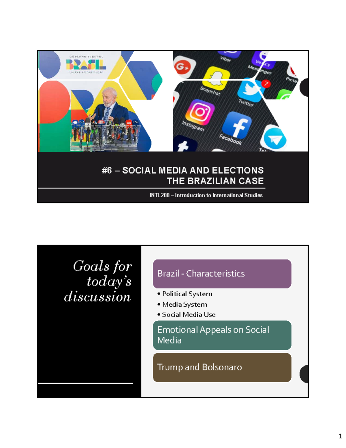 INTL200 – Analyzing Social Media's Role in Brazilian Elections - Studocu