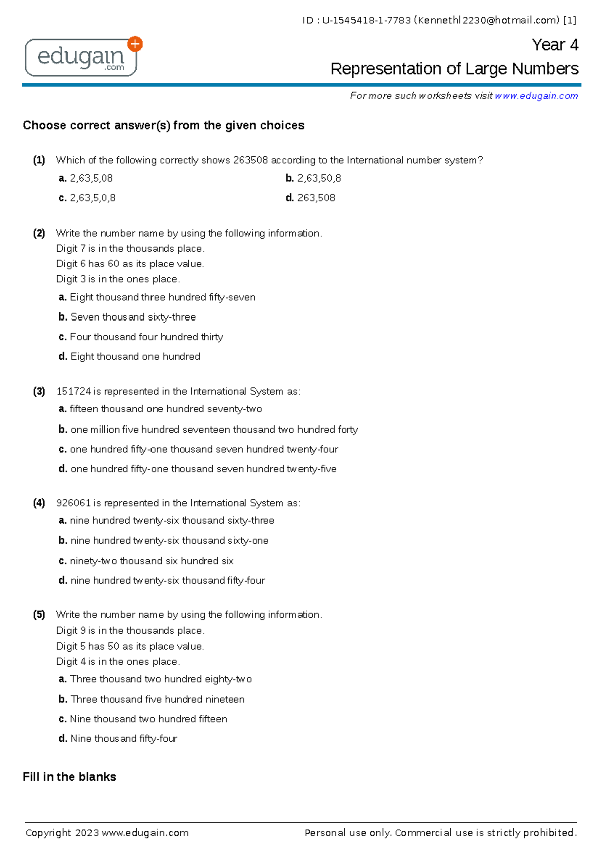 Representation of Large Numbers - ID : U-1545418-1-7783 (Kennethl2230 ...