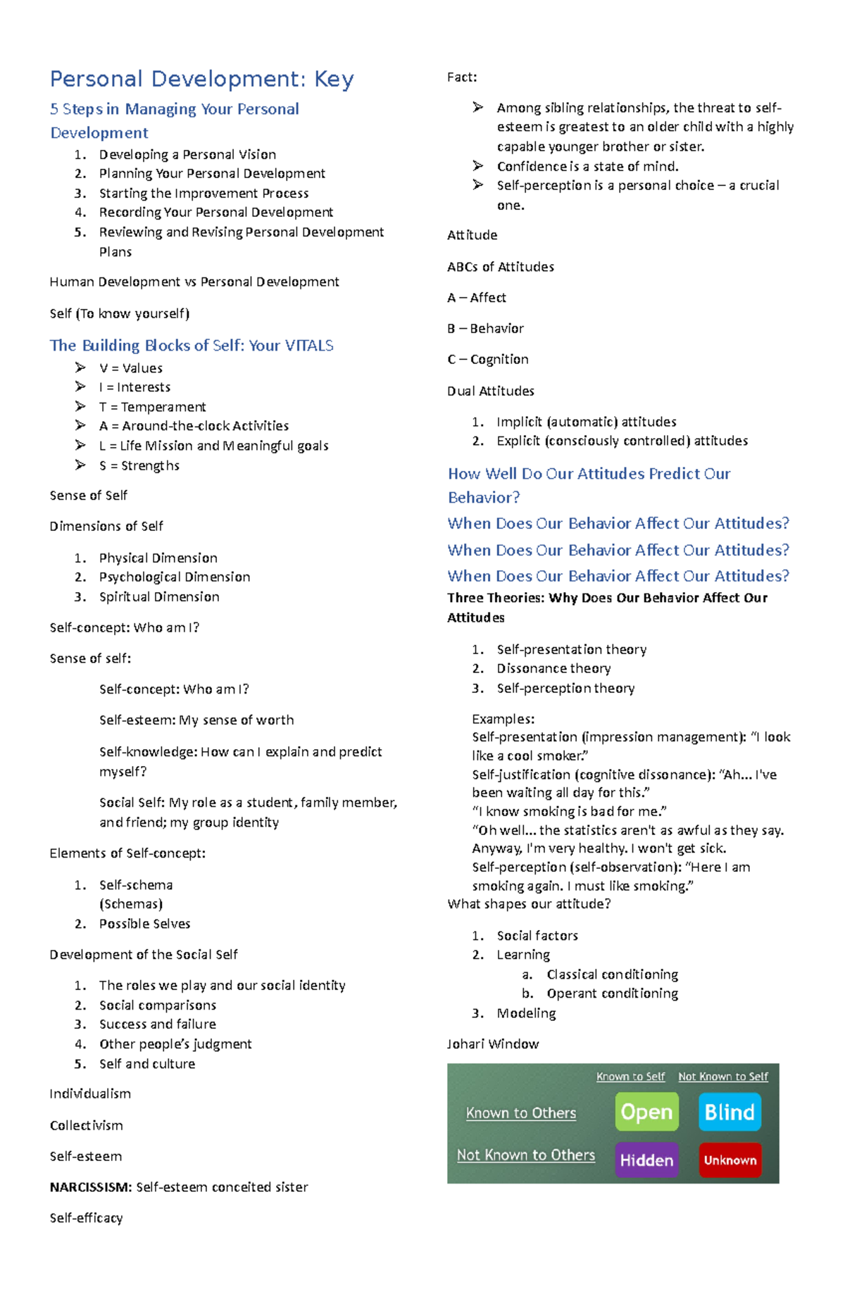 Personal Development Lesson: Strategies and Self-Reflection Techniques ...