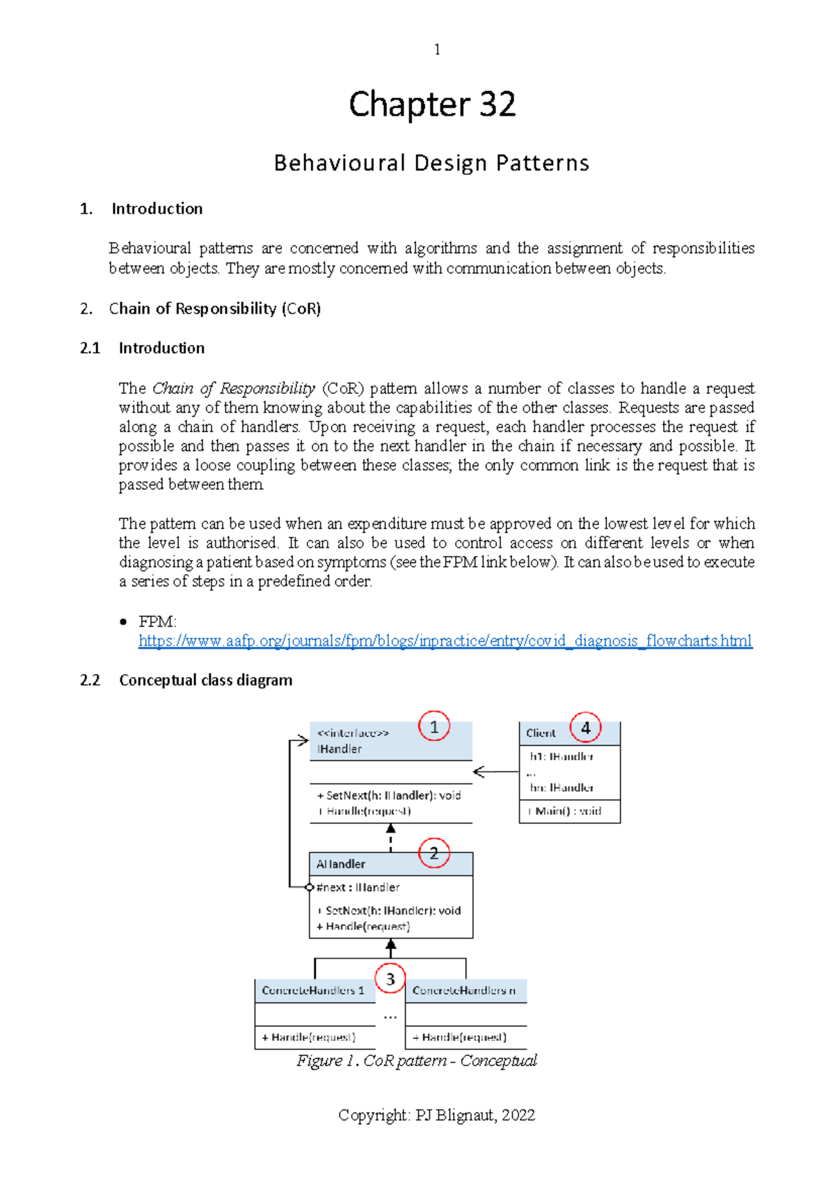 Chapter 32: Behavioural Design Patterns Overview and Examples - Studocu