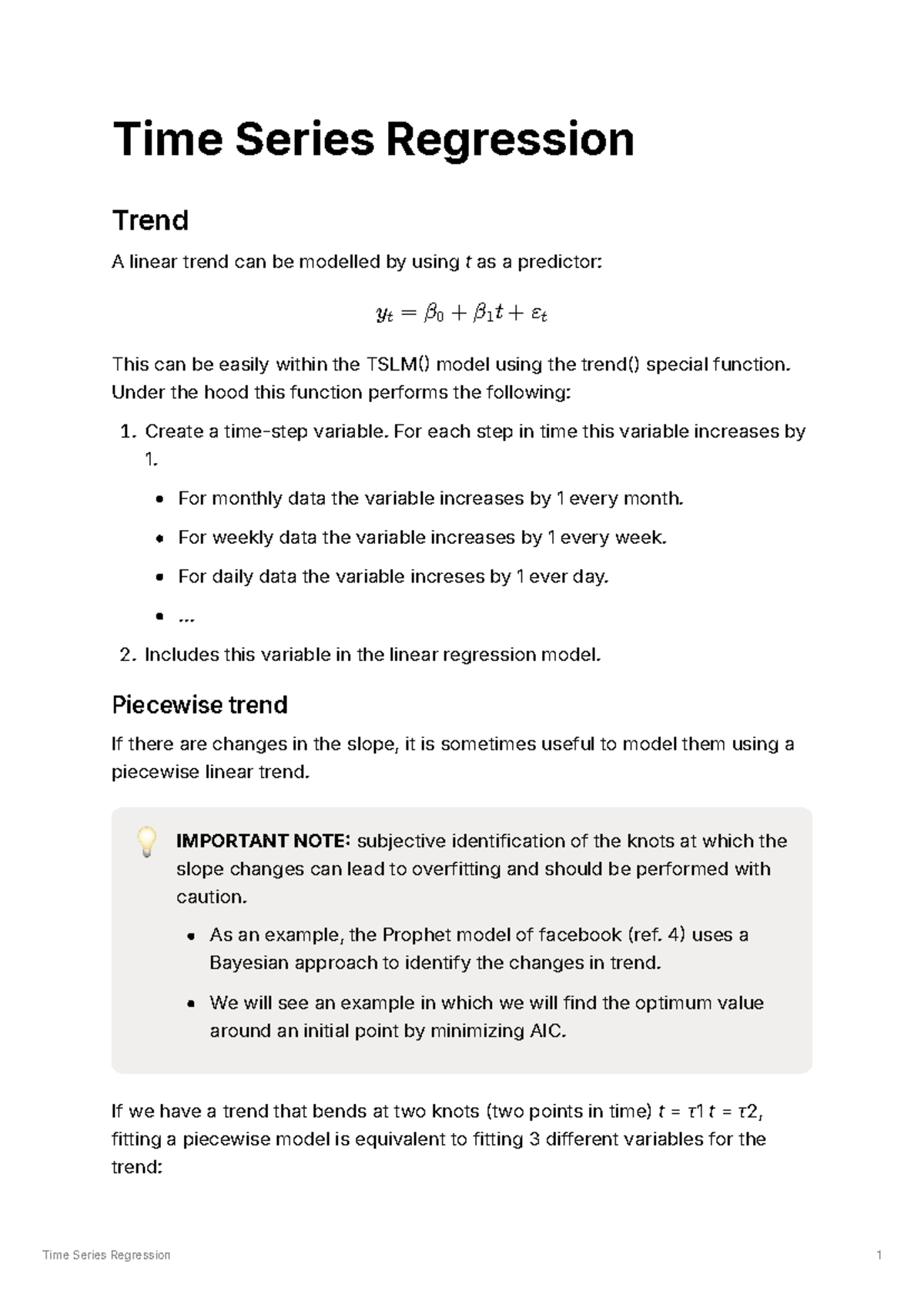 Time Series Regression Analysis: Trends, Dummies, and Forecasting ...