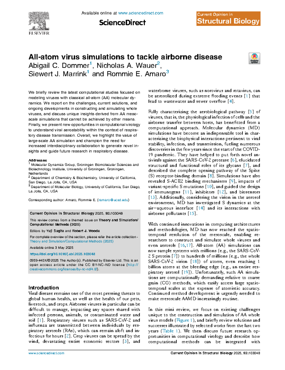 AA Virus Simulations for Airborne Disease Insights - Current Opinion ...
