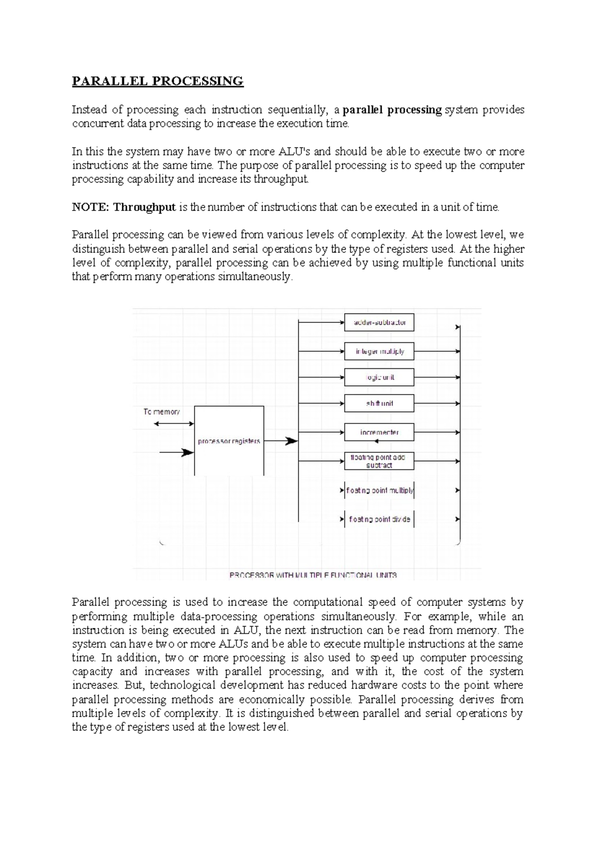 Parallel Processing: Concepts and Vector Processor Classifications ...