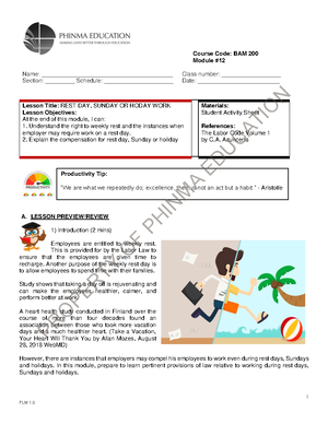 SAS#8-FIN073 - Reviewer - Student Activity Sheet # Name: - Studocu