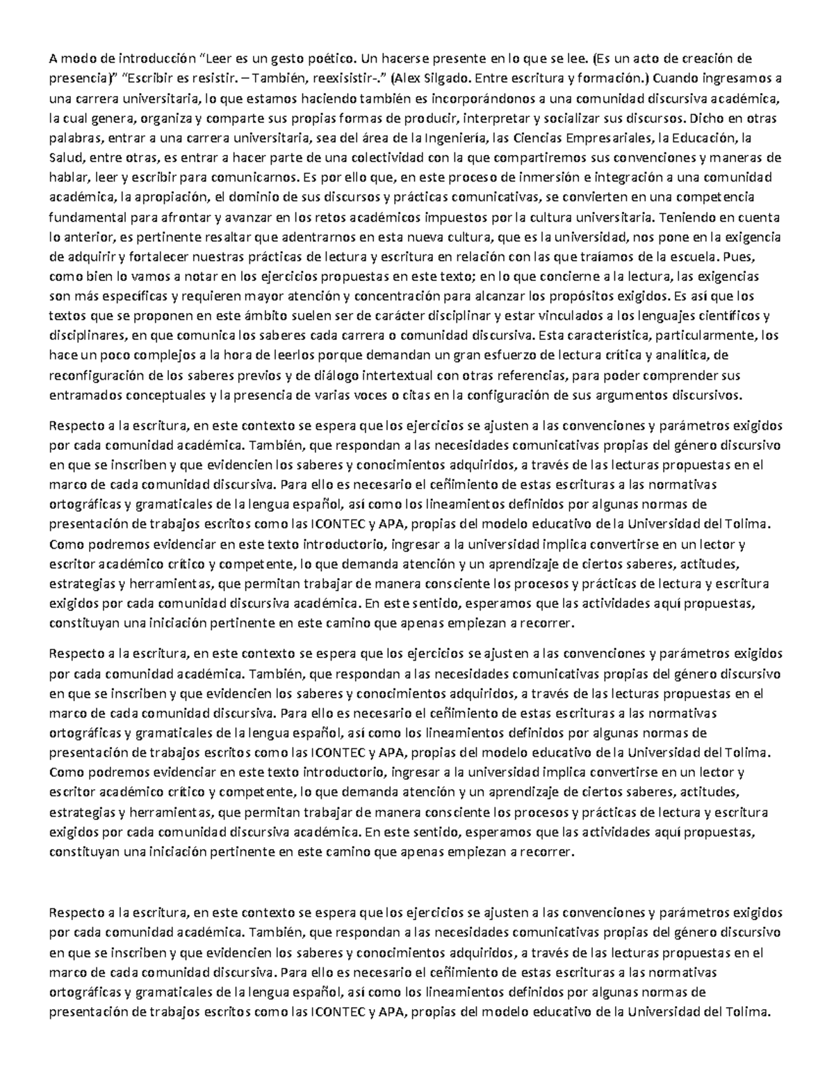 Introducción a la Lectura y Escritura Académica: Importancia y Estrategias - Studocu