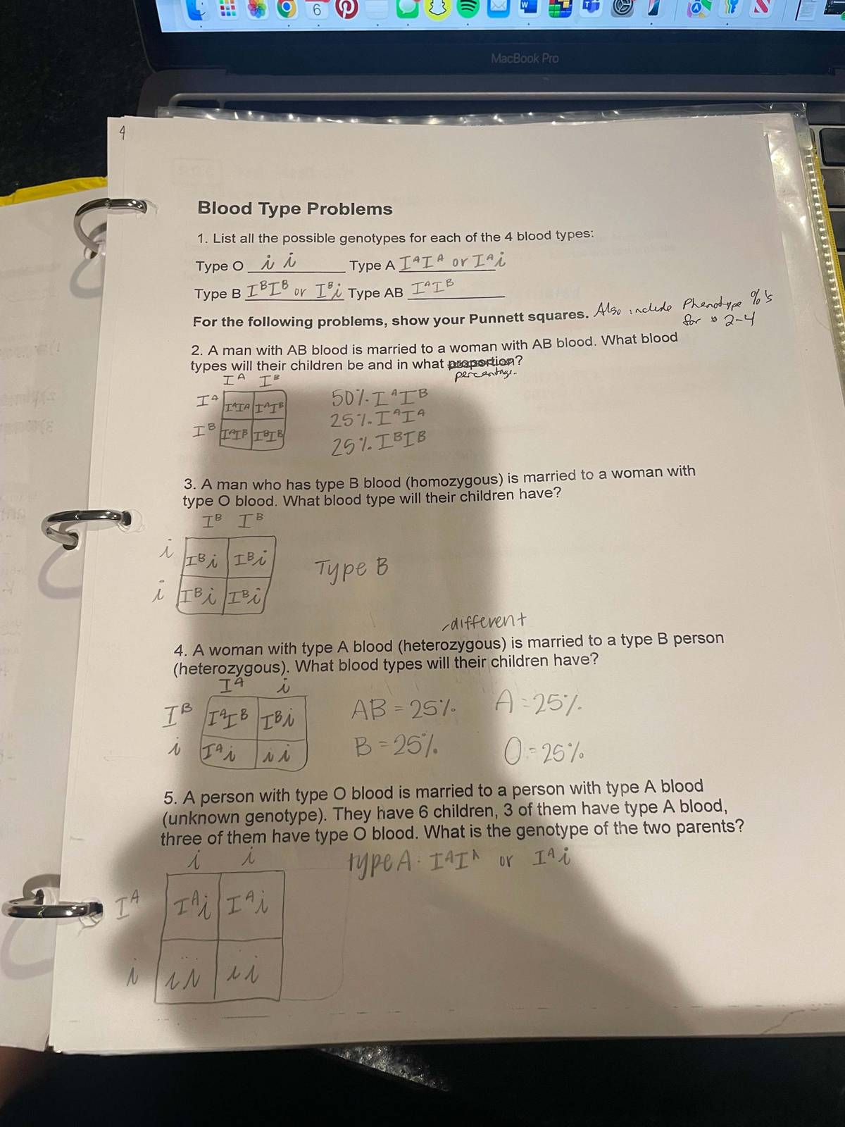 Blood Type Genetics and Heart Physiology: Key Concepts and Problems ...