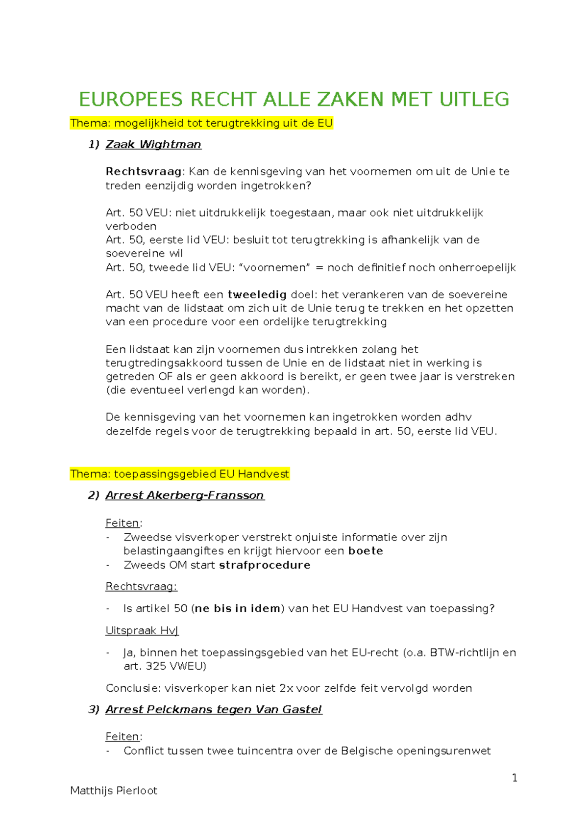 EU-Recht: Mogelijkheid tot Terugtrekking en Belangrijke Zaken Uitleg ...