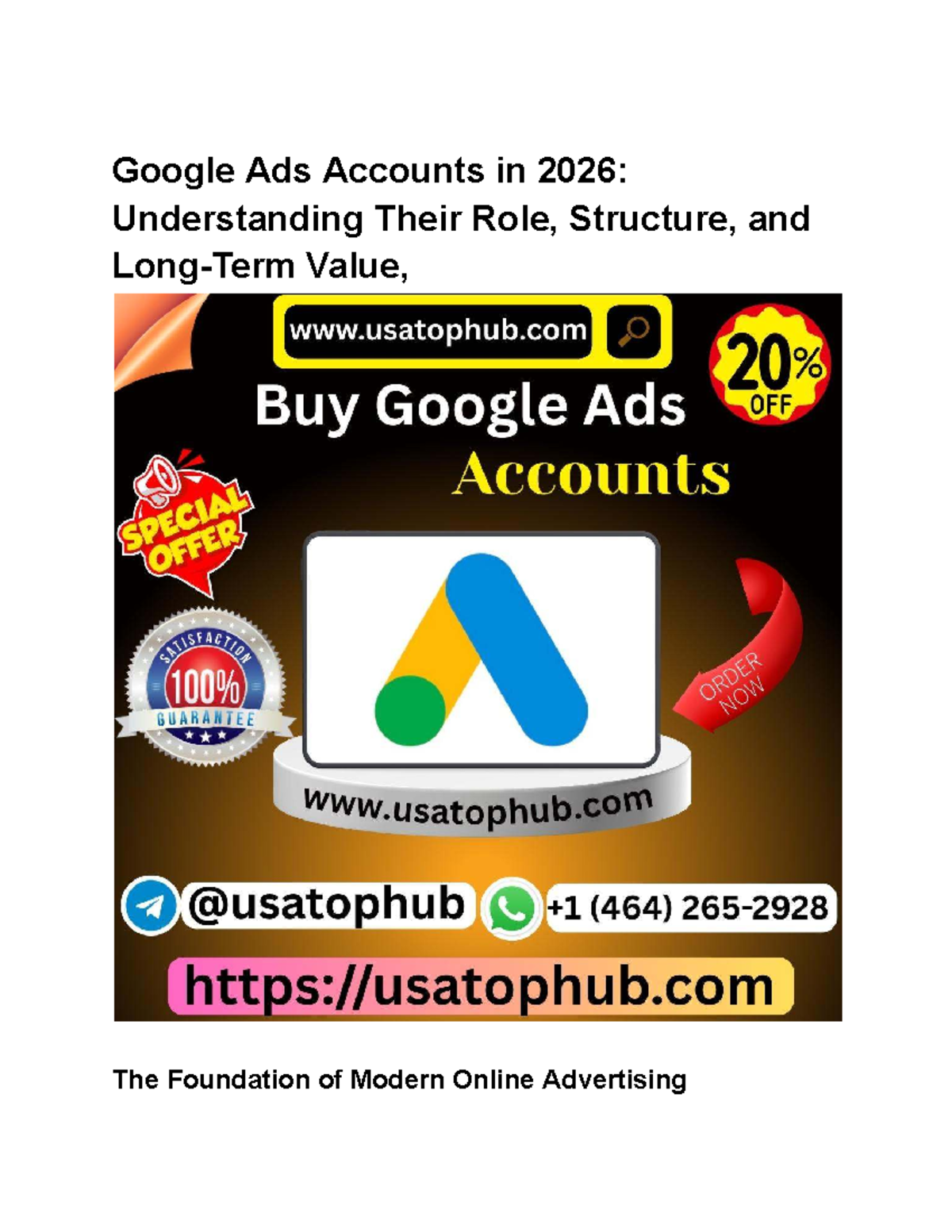 A Step-by-Step Guide to Buying Google Ads Accounts in 2026 - Studocu