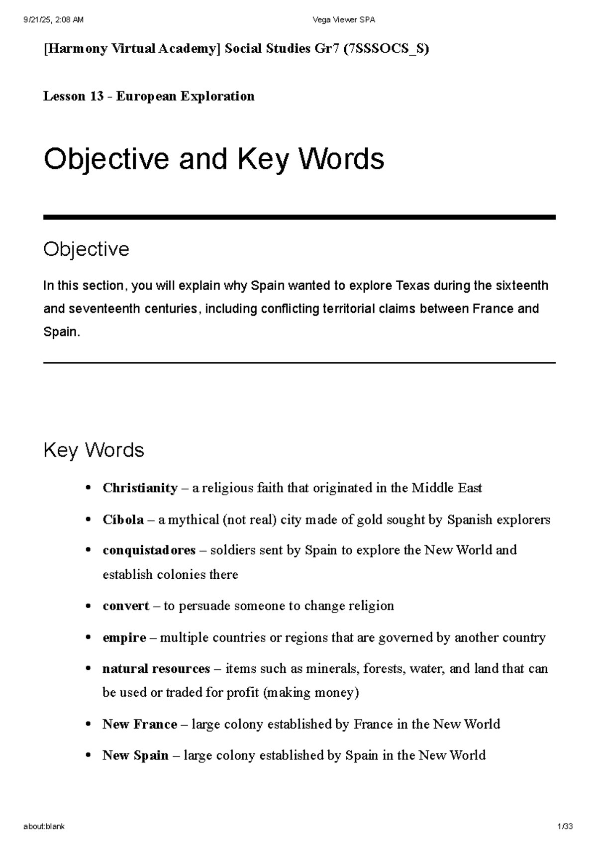 Spanish Exploration of Texas: Motivations & Key Figures (7SSSOCS_S ...