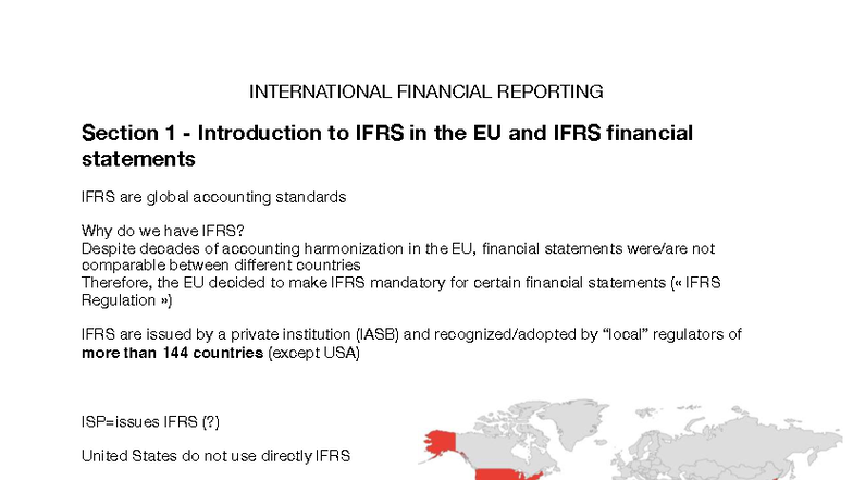 IFRS 101: Comprehensive Overview of International Financial Reporting ...