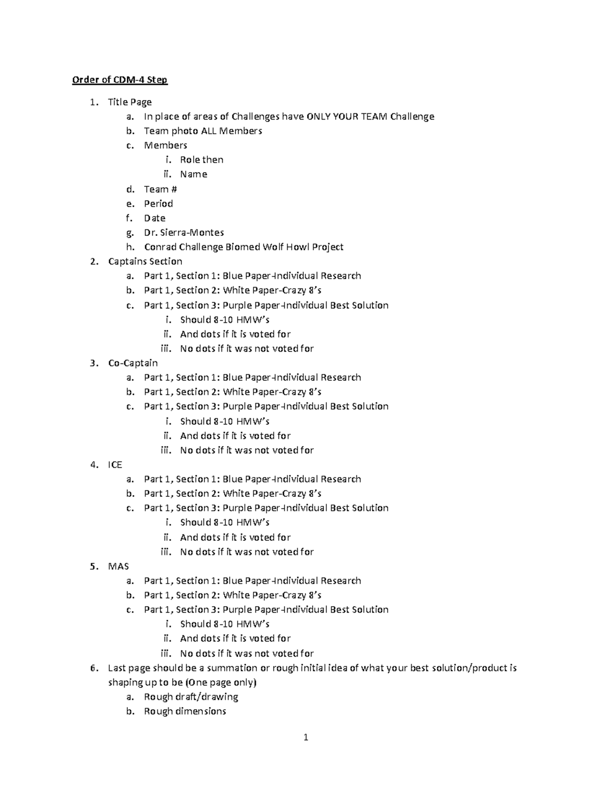 CDM-4 Write-up for Captains to hand in on Google classroom 2023 - 1 ...