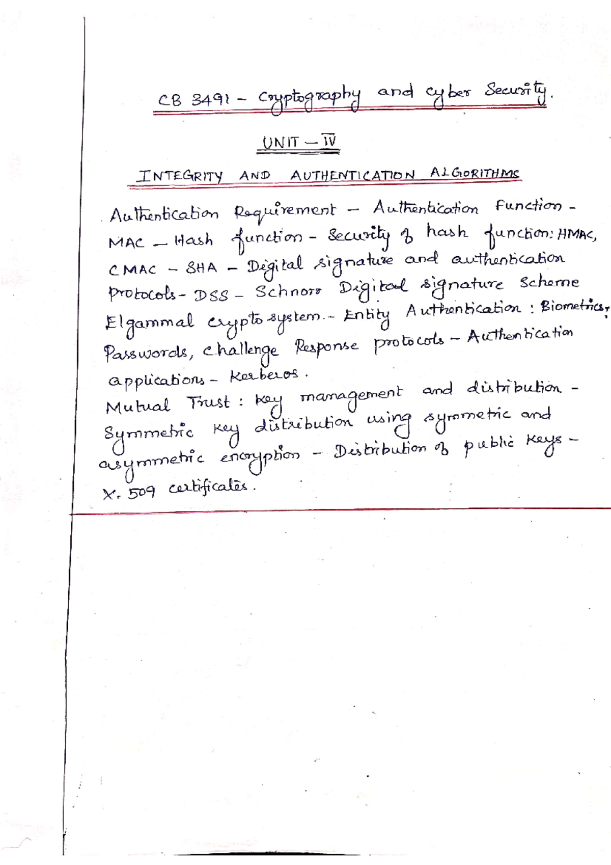 CB3491 - CCS Unit 4 - Secure Hash Algorithm (SHA) Overview - Studocu