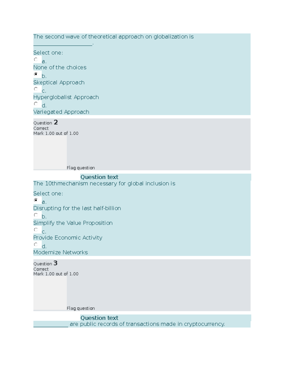 Final quiz 1 LIVING IN THE ERA - The second wave of theoretical ...