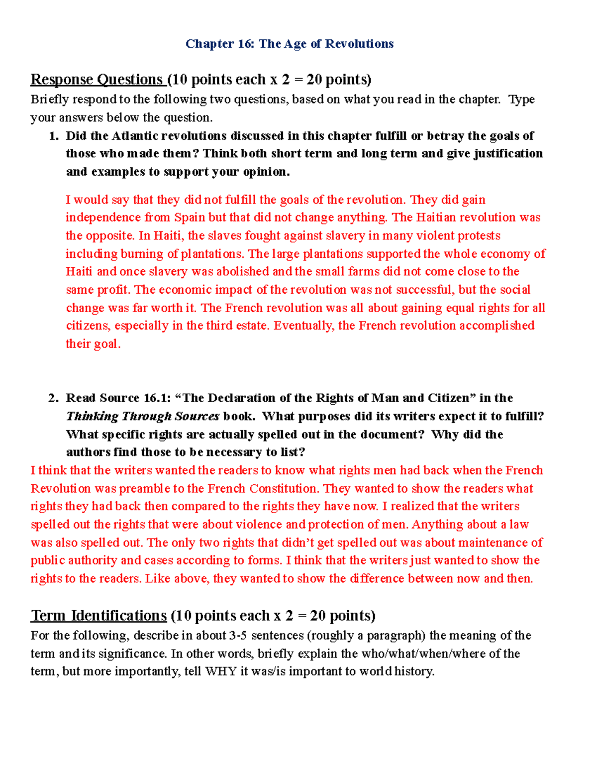 1015 ch 16 - Chapter 16 coursework and answers - Chapter 16: The Age of ...