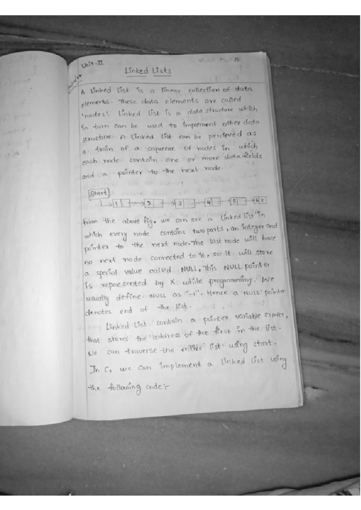 Linked Lists Overview - BTech Course Notes - Studocu