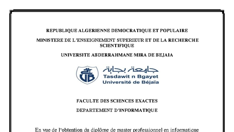 Etude et Configuration Réseau de Campus - Master Pro Informatique - Studocu