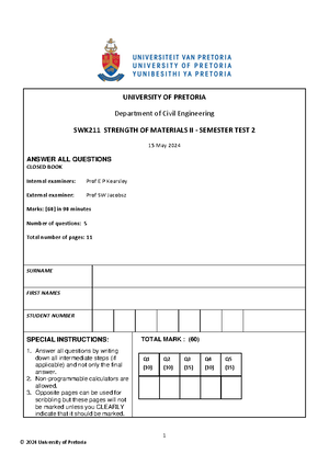 2021 SWK 211 prac 3 - tut class work - SWK 211: Problem class 3 – 2022 11 March 2022 Question 1 ...