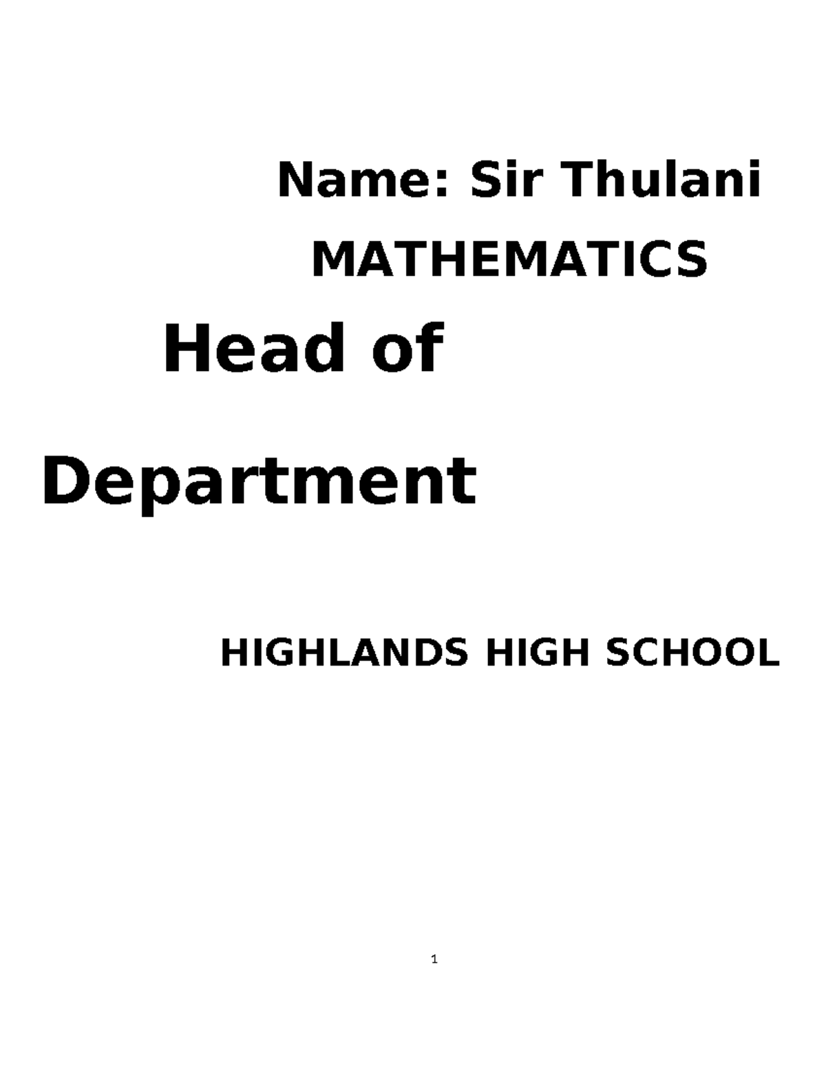 MAT 101 HOD Notes: Academic Policies, Job Descriptions & Records - Studocu