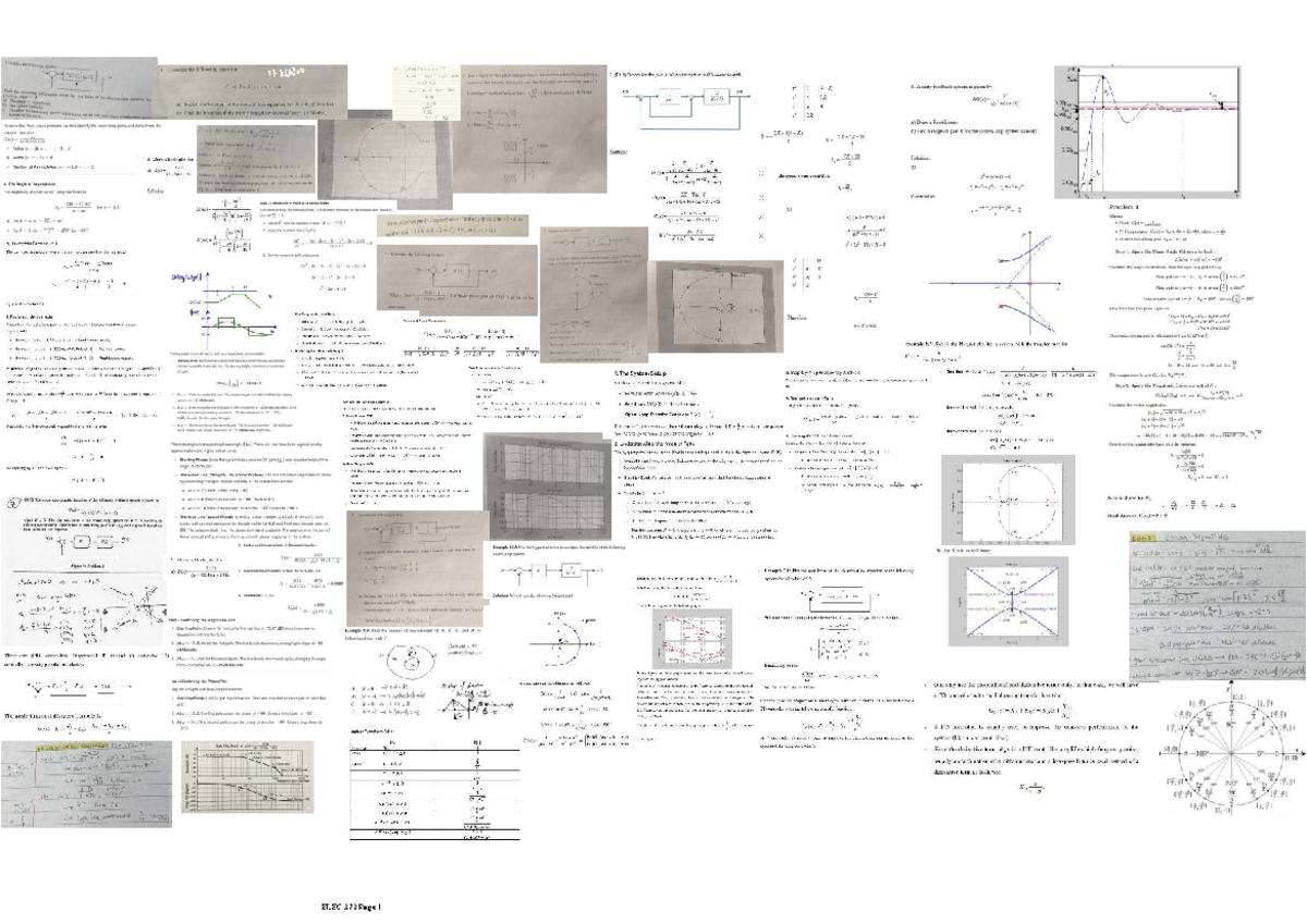 Root Locus and Stability Analysis Cheat Sheet for ELEC 372 - Studocu