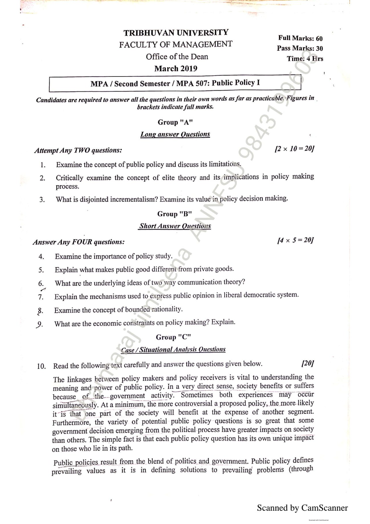 MPA 2nd Semester Old Question Papers Compilation - Studocu