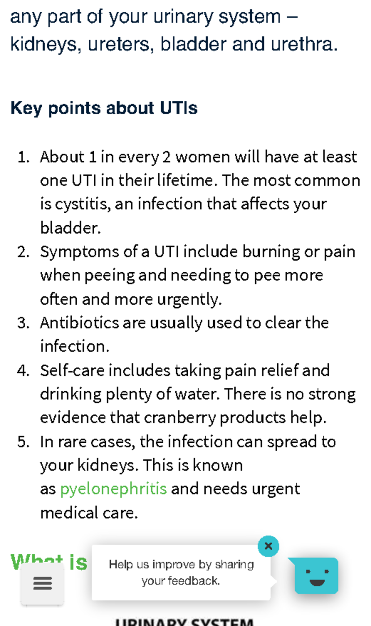 UTI Overview: Key Points on Urinary Tract Infections (Health Navigator ...