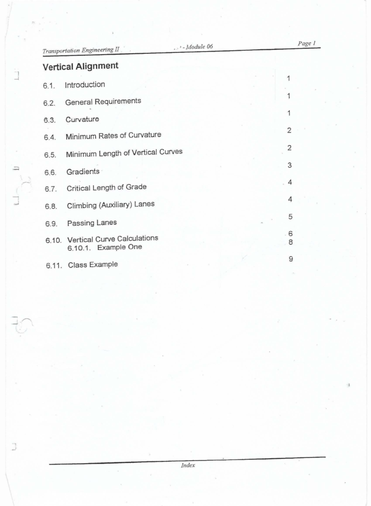 Transportation Engineering II: Chapter 6 - Vertical Alignment Overview - Studocu