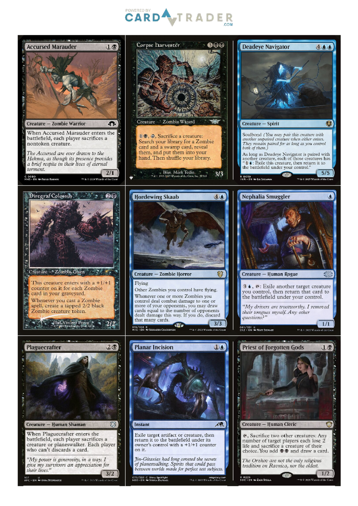 MTG Deck Analysis: Accursed Marauder & Zombie Creatures - Studocu