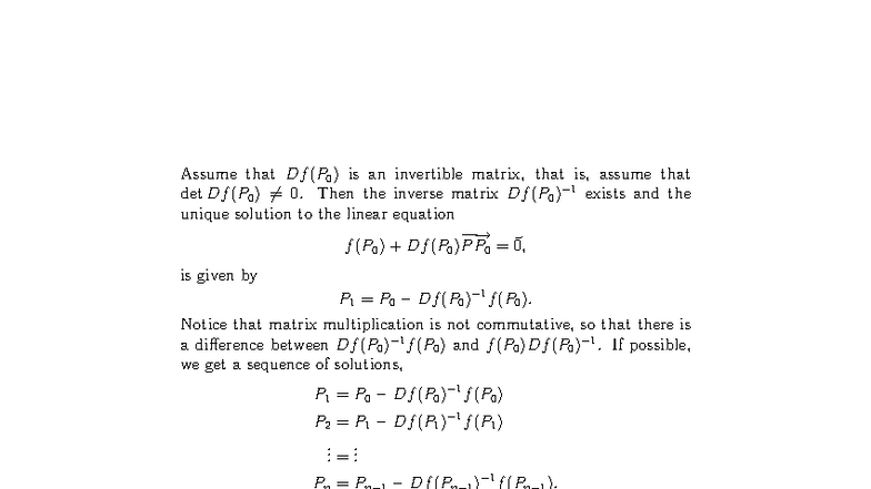 MIT 18.022F10 Lecture Notes: Inverse Matrices and Solutions - Studocu