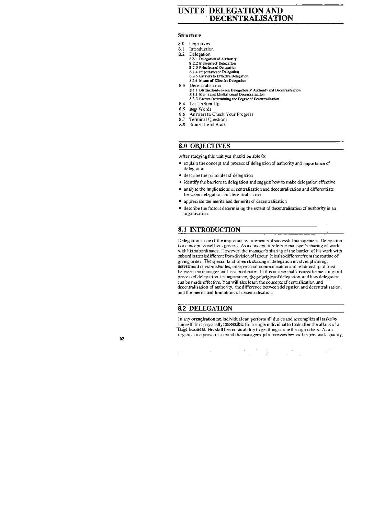 Unit 3.2: Delegation and Decentralisation in Management - Studocu