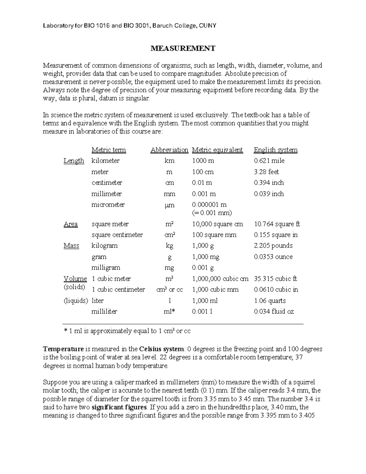 Measurement-1 - notes and exercises abt measurement - Laboratory for ...